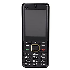 Zopsc V12 2G Unlocked Senior Cell Phone 2.8in HD Screen, Supports 500 Phonebooks, 50 SMS, Video Recording, MP4, MP3, FM Radio, Camera, 5 Alarms, for Elderly and Kids (US Plug 100‑240V)