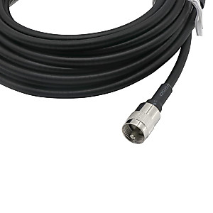 Universal Roll Bar Mirror Antenna Mount with NMO Connector and 16.4ft RG58 UHF PL259 Male to Male Coaxial Cable.