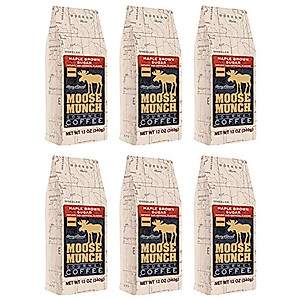 Moose Munch Gourmet Ground Coffee by Harry & David, 6/12 oz bags (Maple Brown Sugar)