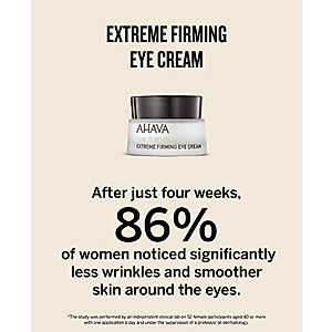 AHAVA Extreme Firming Eye Cream - Firms, Hydrates, Smoothes & Reduce Wrinkles of Eye Area, Enriched with Extreme Complex, Exclusive Dead Sea Osmoter, Peptides, Hyaluronic Acid & Shea Butter, 0.5 Fl.Oz