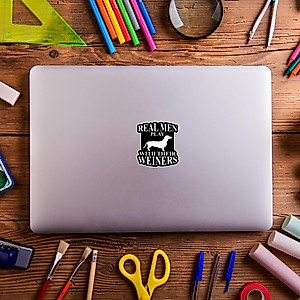 3" Real Men Play with their Weiner Dog Dachshund Doxie Quality Laminated Sticker Decal doxie weiner dog weenie dog short haired long wire haired gift friend family tumbler pc tablet kindle