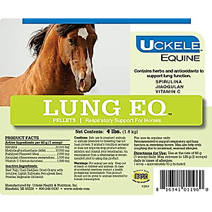 Uckele Lung EQ Horse Supplement - Respiratory Support for Horses - Equine Vitamin & Mineral Supplement - 4 Pound (lb)