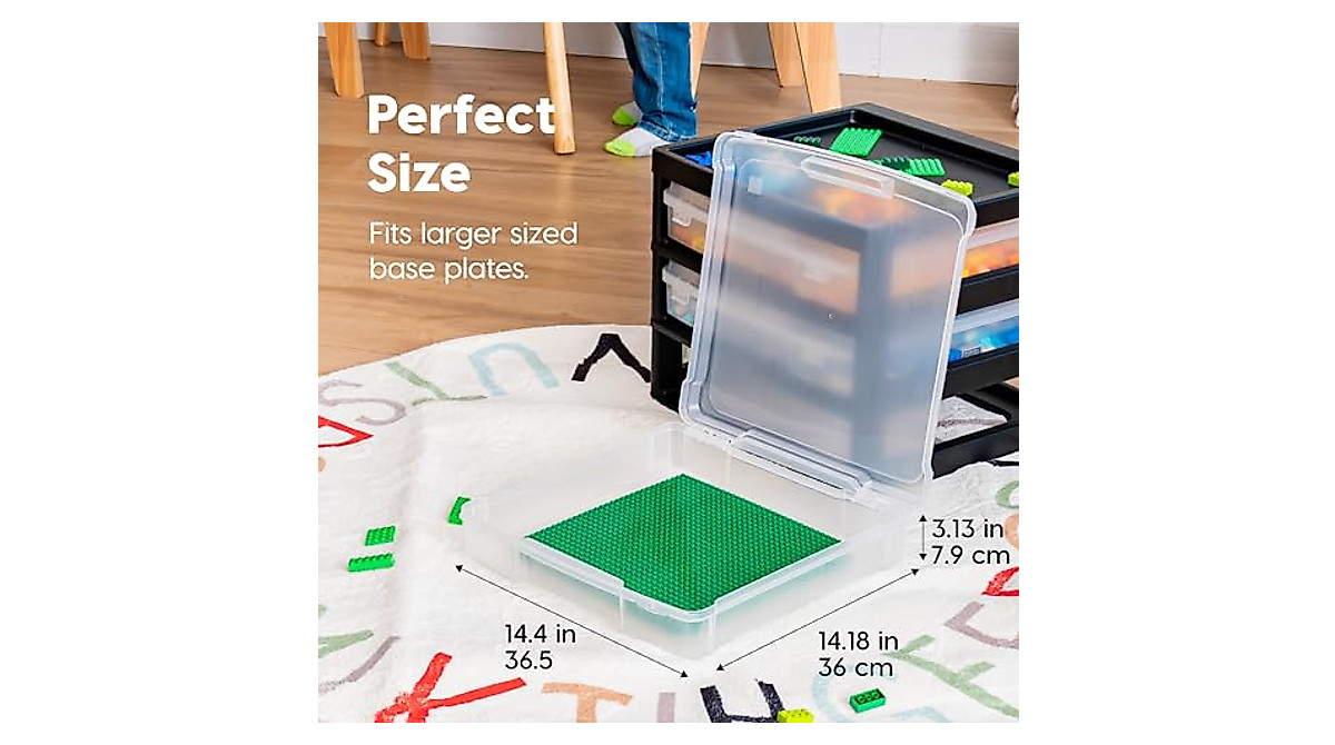 IRIS USA 3-Tier Scrapbook Storage Unit with Organizer Top