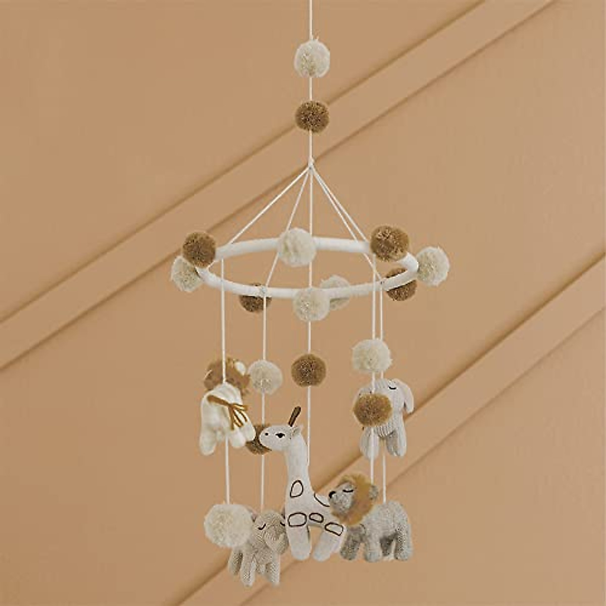 Crane Baby Mobile for Crib, Safari Nursery Décor for Boys and Girls, Ceiling Hanging, 11" x 28"