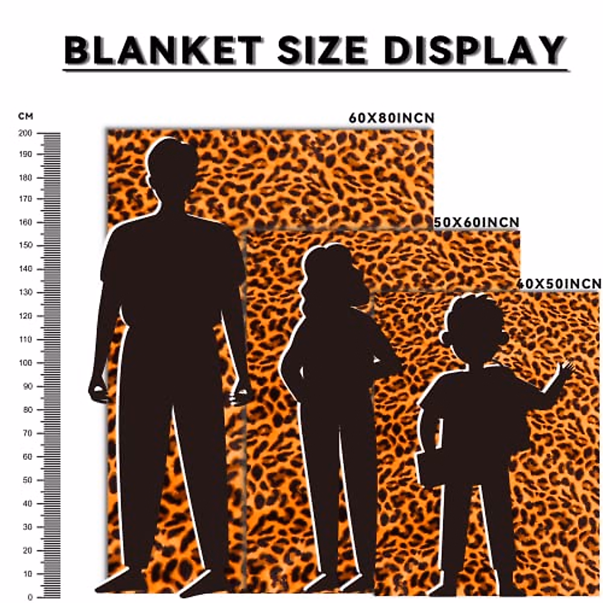 Leopard Blanket Cozy Warm Cheetah Print Throws and Blankets Fuzzy Plush Fleece Blankets with Leopard Print for Sofa, Couch, Bed 60 * 80 Inch