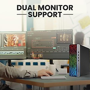 HP ProDesk Desktop RGB Computer PC Intel i5-6th Gen. Quad-Core Processor 8GB DDR4 Ram 512GB SSD, 22 Inch Monitor, Gaming Keyboard and Mouse, Speakers, Built-in WiFi, Win 10 Pro (Renewed)