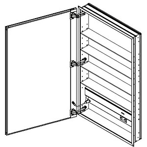 Robern MC2440D4FPLE2 Bathroom-Hardware, Plain Edge