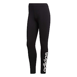 adidas womens Linear Leggings Black/White Large