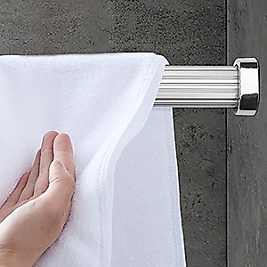 Zinc Alloy EllipticalThickened Seat Universal Flat Pipe Base Garment Rod Holder - (Color: Silver)