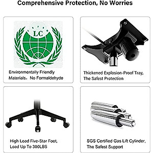 Nobofeeling Office Chair, Mesh Desk Executive Chair with 90° Flip-up Arms & Thick Cushion, Task Computer Home Chair with 5 Years Warranty, Black (Modern, Black) (Modern, Black)