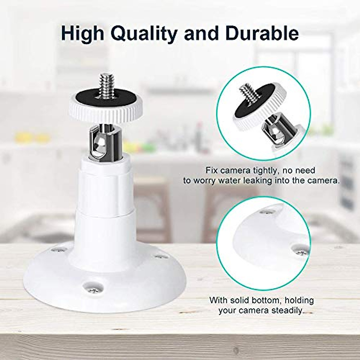 Gresur Wall Mount for Ring Indoor Cam and Ring Stick Up Cam, 360 Degree Adjustable Mount Bracket for Ring Camera Outdoor Indoor Security Camera System(2 Pack)…