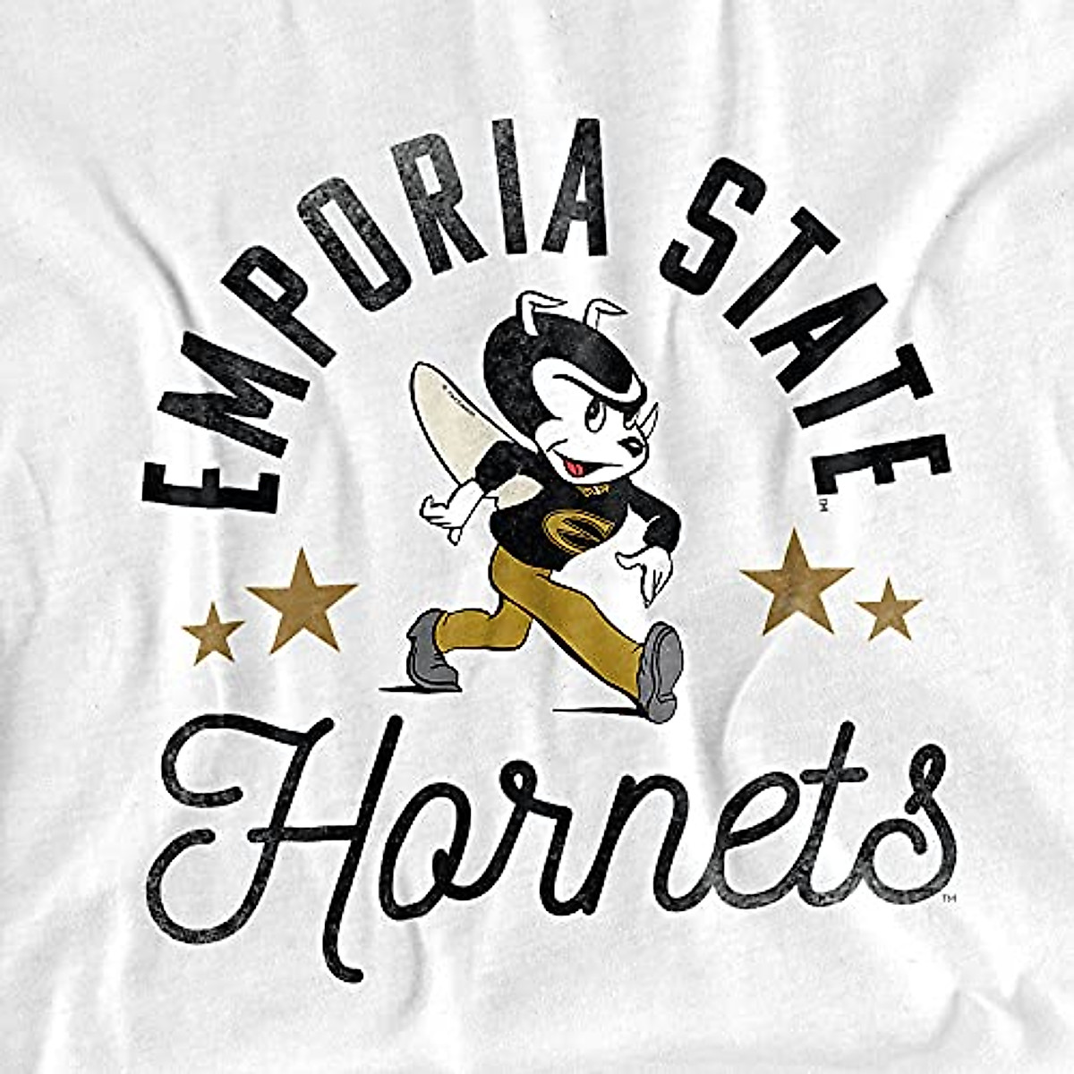 Emporia State University Official Hornets Women's T Shirt,White, Medium