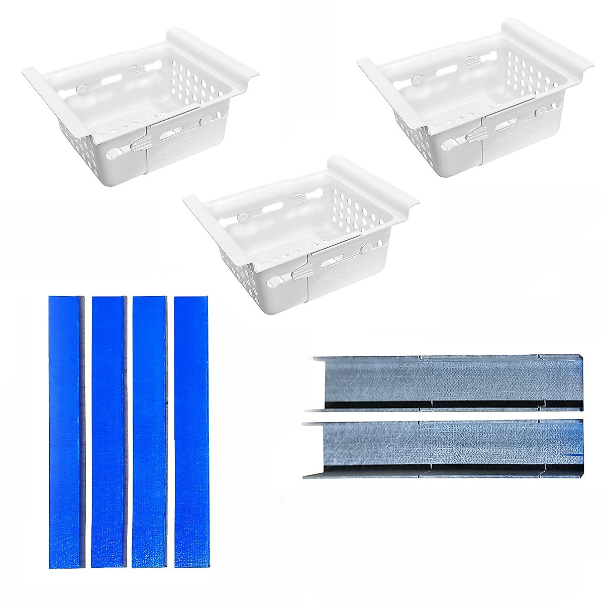 FreezerMax Add a Layer - Rails and Chest Freezer Sliding Baskets - Freezer Storage Bins - Adds a middle level of sliding baskets to 8-14 cubic foot freezers. MEASURE YOUR FREEZER BEFORE ORDERING