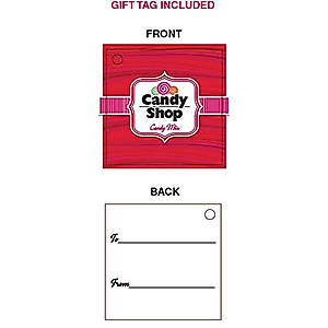 Candy Jar Filled With Your Favorite Party Mix, Blow Pops, Cherry Heads, Gold Bears, Laffy Taffy, Sour Punch, & More - 1.75 Pounds Gift Ready Clear Plastic Jar