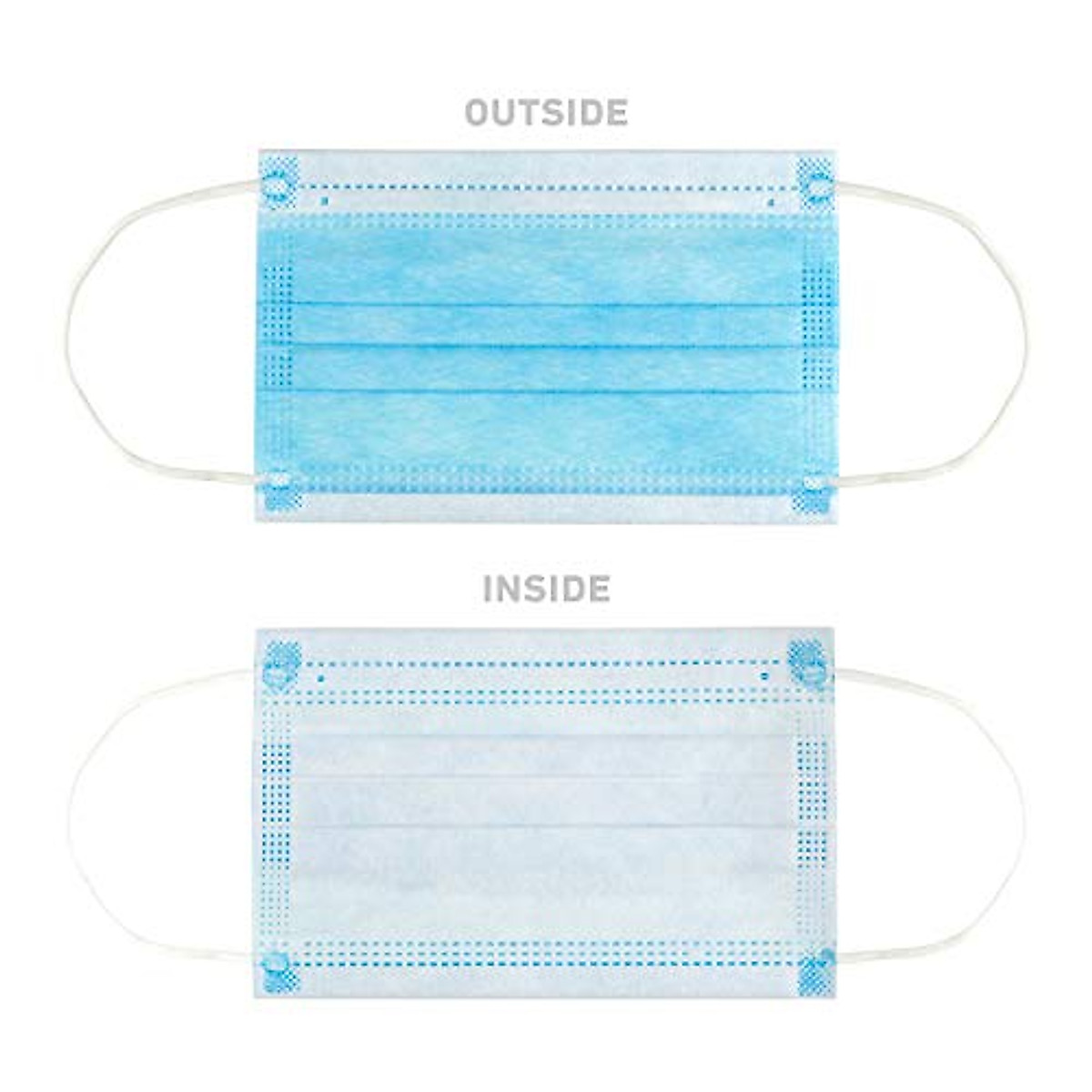 StringKing Disposable Kids Face Masks for Protection - Premium Quality Filter - Childrens Mask (Box of 50 - Blue)