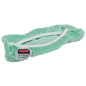 Rubbermaid Commercial HYGEN Quick-Connect Flexible Microfiber Mop Cover-Dust and Dirt, 8-inch, Green, Wet/Drop Mop Frame for Floor Cleaning on Title/Hardwood/Laminate Floors