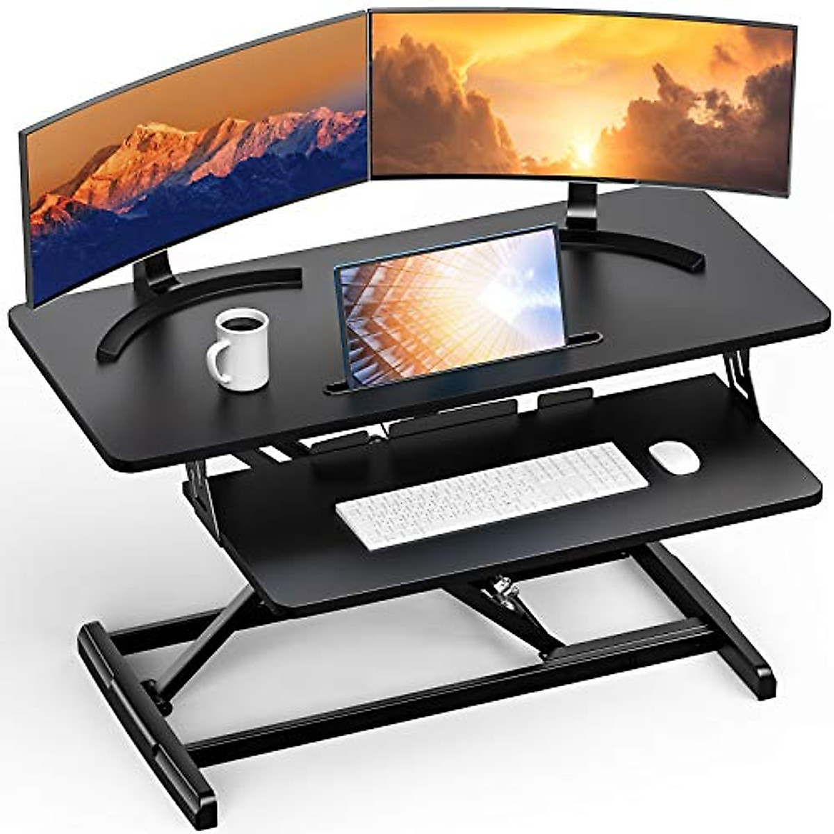 ErGear Standing Up Desk Converter Height Adjustable Sit Stand Desk with ...
