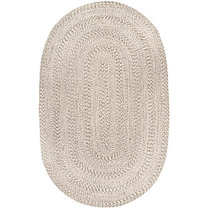 nuLOOM Rowan Braided Texture Indoor/Outdoor Area Rug, 7' 6" x 9' 6" Oval, Ivory