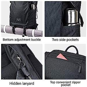 Hanke multifunctional carry on travel backpack Fits 15.6 inch latpot，Lightweight hiking backpack for women & men，Waterproof Friendly Durable Rucksack Weekender Bag Daypack.(Graphite Black)