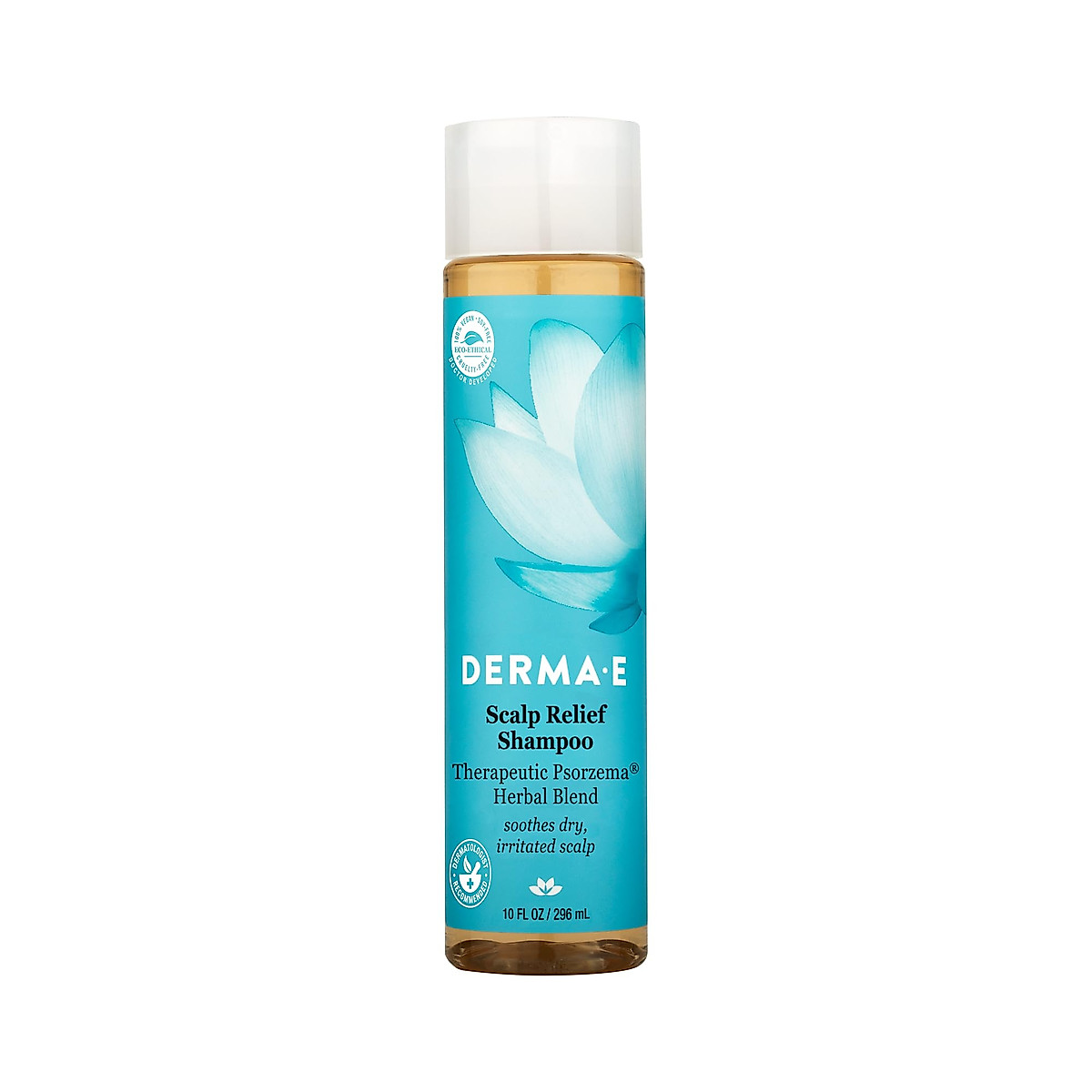 DERMA E 8oz Shampoo and 8oz Conditioner Set - Psorzema Herbal Blend for Irritated, Itchy Scalp and Dandruff Relief