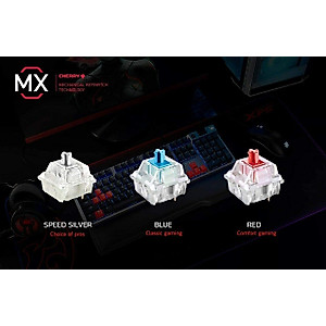 XPG Summoner Mechanical RGB Gaming Keyboard: Cherry MX Red Linear Switches - Sandblasted Aluminum Frame - USB Passthrough - Mechanical Scroll Wheel - Included Wrist Rest - Black