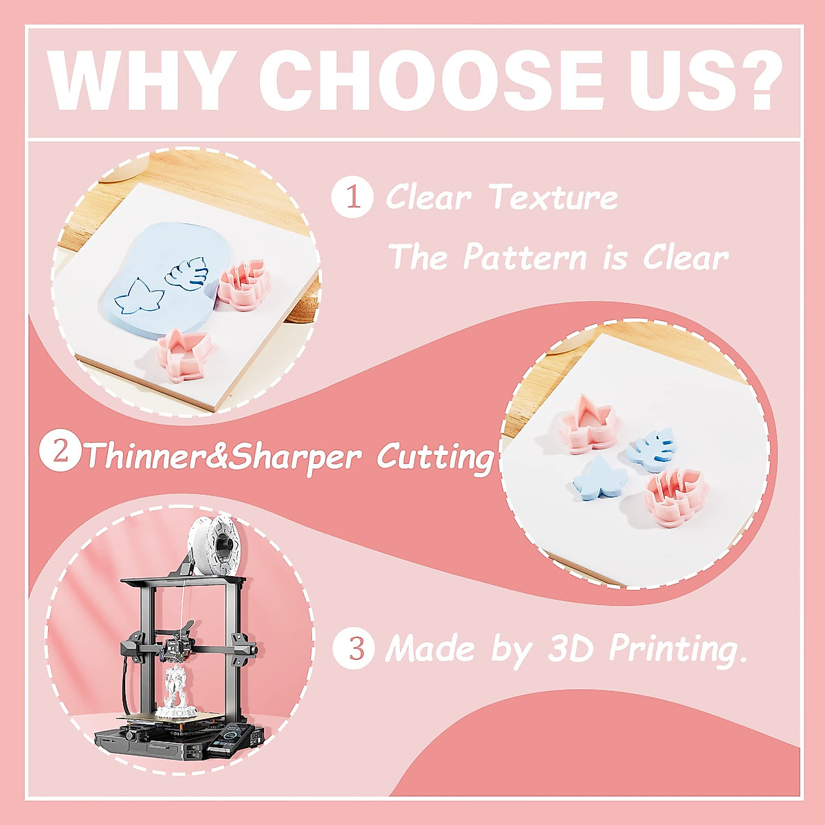 Jartian Leaf Shape Cutters Set, 10 PCS Clay Earring Cutters for Jewelry Making Supplies, Polymer Clay Tools with Earring Clip and Earring Hook