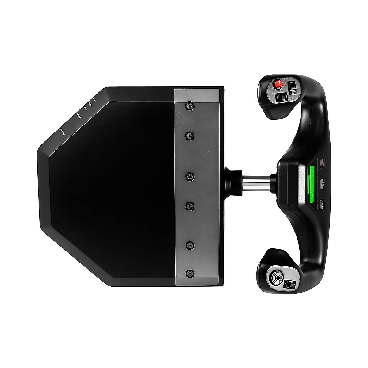 Logitech G PRO Flight Yoke System, Professional Simulation Yoke and Throttle Quadrant, 3 Modes, 75 Programmable Controls, Configurable Throttle Knobs, Steel Shaft, USB, PC - Black (Renewed)