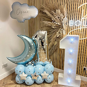 First Birthday Party Decorations - Mosaic Number 1 Balloon Frame Pre-Cut 1st Birthday Girl Anniversary Party Home/Outdoor Backdrop Sign