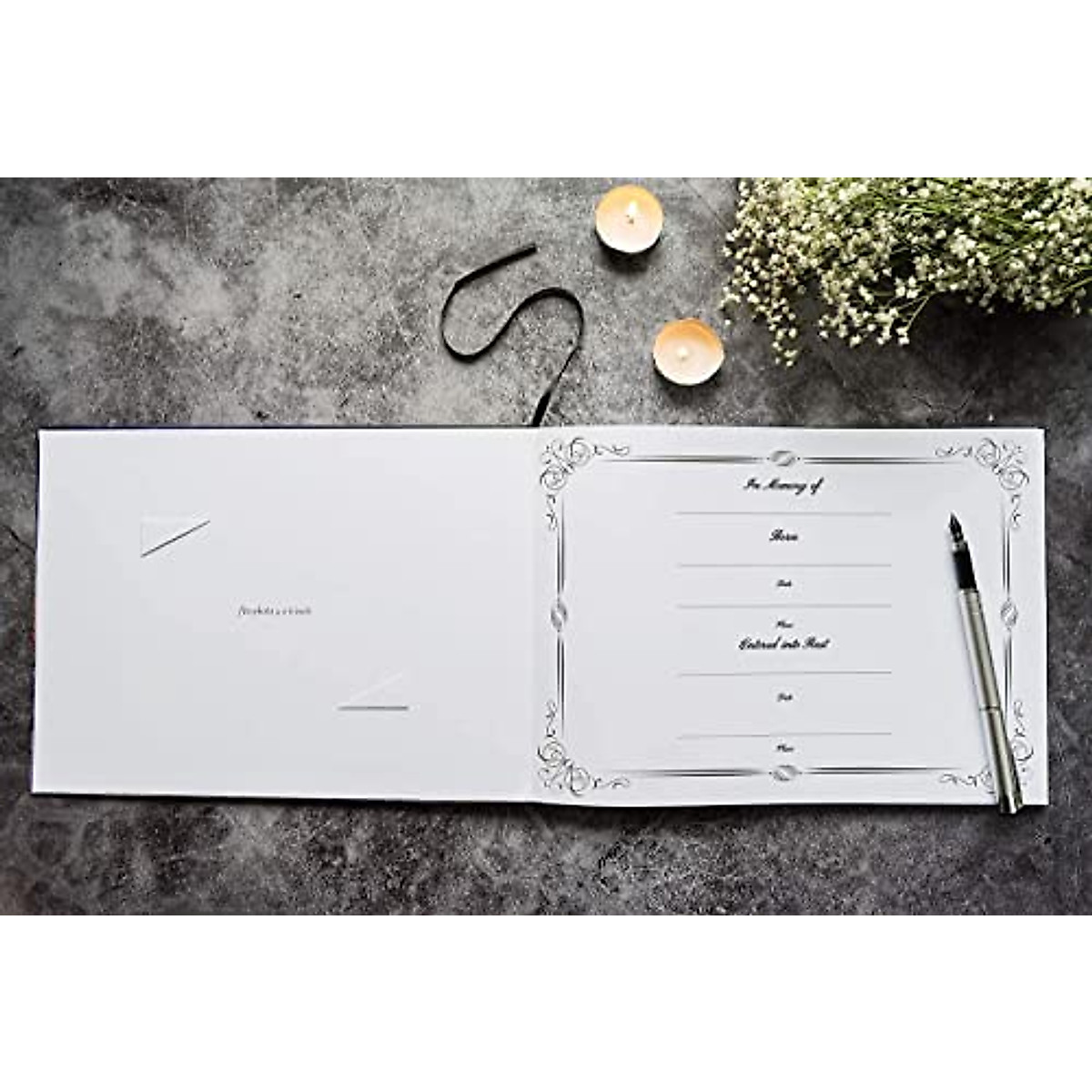 LIFETOO Ocean Funeral Guest Book 12" x 8", Celebration of Life Guest Books, Memorial Service Guest Book Sign for Funerals | Guest Book for Funeral, Guests Sign in Book Memory Book for Funeral Guest