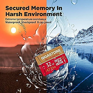 [5-Yrs Free Data Recovery] Gigastone 32GB 5-Pack Micro SD Card, 4K Camera Pro, UHD Video for GoPro, Action Camera, Wyze, DJI, Drone, R/W up to 95/35MB/s MicroSDHC Memory Card UHS-I U3 A2 V30