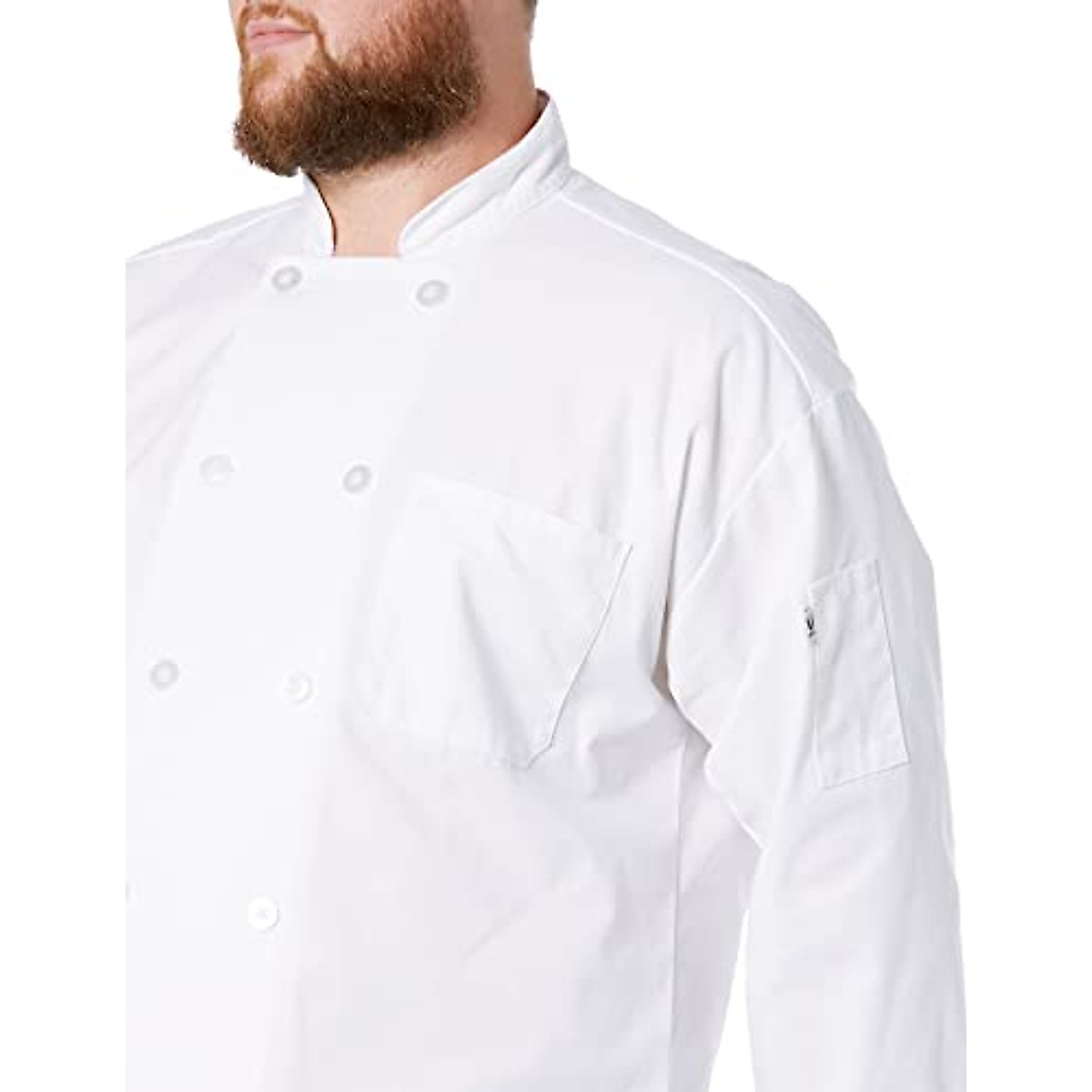Uncommon Threads unisex adult Classic 10 Button Chef Coat Shirt, White, Large US