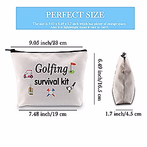 Golfing Survival Kit Makeup Bag Golfing Gift Golf Accessories Gift for Mom Golfer Humor (Golfing Survival Makeup)