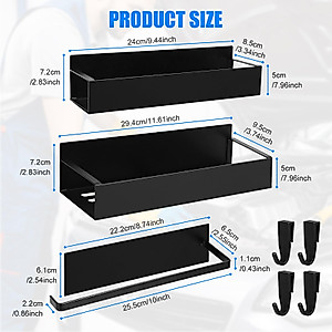 EVELOMO 4 Pcs Magnetic Aerosol Spray Can Holder with Paper Towel Holder, Magnet Toolbox Bottle Holder, Wall Mounted Spray Bottle Rack for Garage Home Workspace