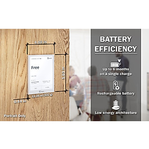 Joan 6 Pro Black: Wireless Meeting Room Scheduler: 6 Inch Tablet E Ink Carta Electronic Paper Screen