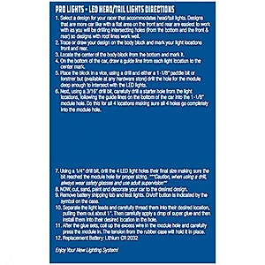 Pinewood Derby Head and Tail Light Kit