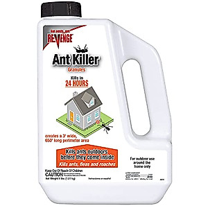 Revenge Ant Killer Granules, 4 lbs. Ready-to-Use Fast Acting Perimeter Treatment for Home Kills Ants, Fleas & Roaches