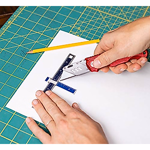 BirdRock Home Premium Utility Knife - Retractable Razor Knife Set - 3 Extra Blade Refills - Box Cutter Locking Razor Knife (Premium Utility Knife - Red)