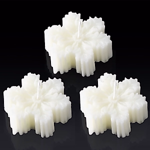 3 Pcs Christmas Snowflake Candles Winter Trendy Candles Snowflake Shaped Candle Soy Wax Aesthetic Candle Gifts for Christmas Home Birthday Wedding Party Decorations