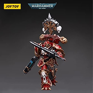 JoyToy 1/18 Action Figure Warhammer 40,000 Chaos Space Marines Crimson Slaughter Brother Karvult in Stock Item
