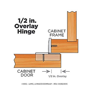 Everbilt 35 mm 105-Degree 1/2 in. Overlay Cabinet Hinge (5-Pairs)