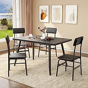 Gizoon Dining Table Set for 4, Kitchen Dining Table with 4 Chairs for Small Space, Apartment