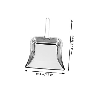 IWOWHERO 2pcs Desktop Dustpan Large Scoop Dustpan Commercial Desktop Cleaning Household Dustpans Cleaning Products Online Indoor Dustpans Dustpan for Kitchen Stainless Steel Silver