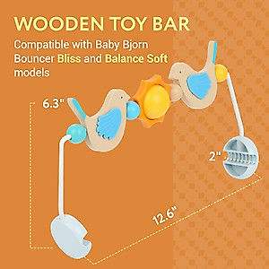 Impresa Wooden Toy Bar for Baby Bjorn Bouncer to Fascinate Your Child - Universal Impresa Toy Arch Intended for BabyBjorn Bouncers - Wooden Toys for Babies for Development of Motor Skills