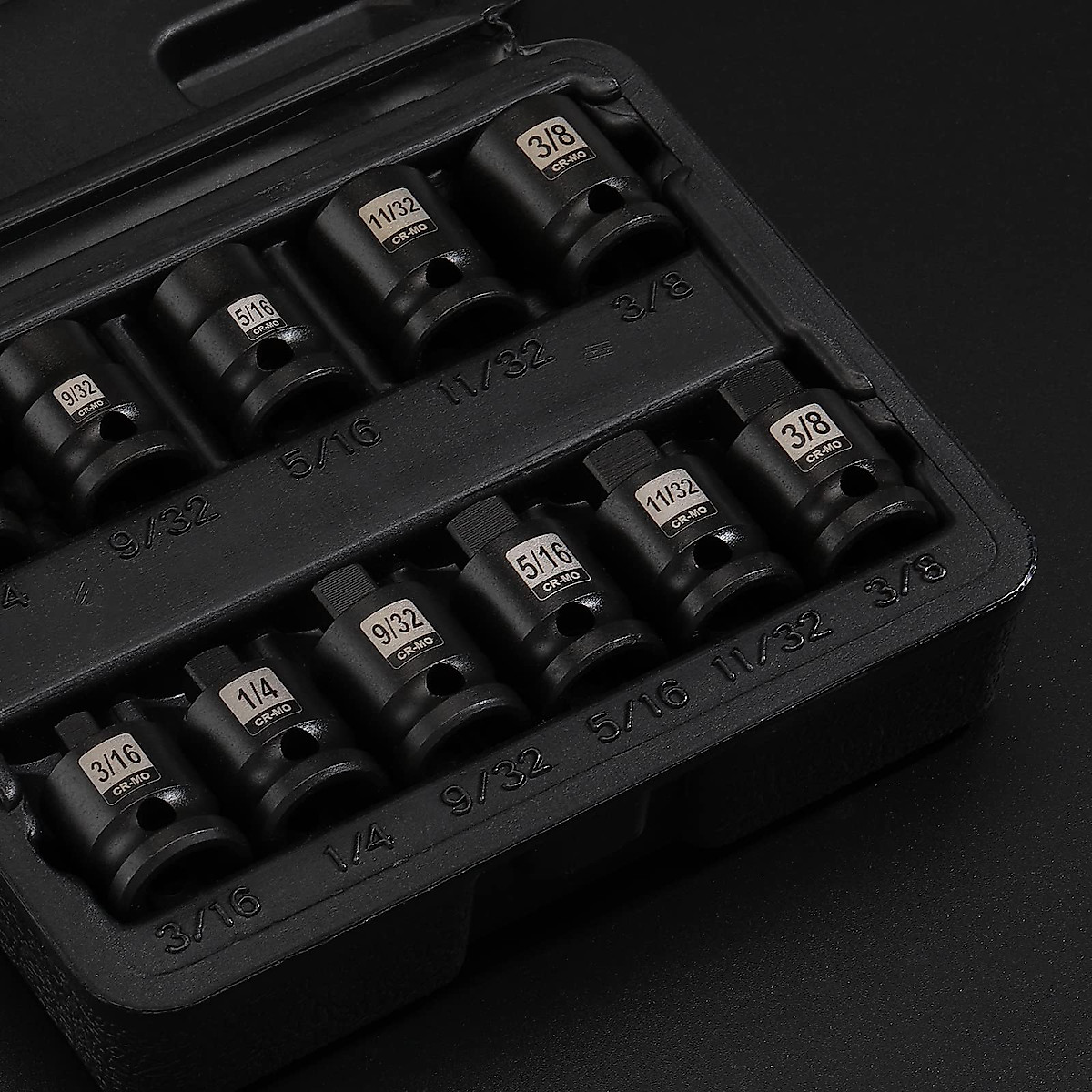 Mayouko 11PCS 3/8" Drive SAE Pipe Plug Socket Set, Tapered Male Square Drive, Chamfered Female Square Drive, CR-MO