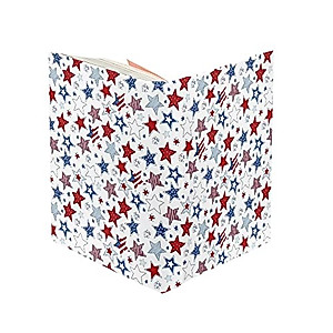 DIYFLASH American Flag Stars Book Covers for Soft Cover Books Book Dust Jacket Covers Washable Durable Reusable Polyester Textbook Covers Book Case Cover for Kids,Teen, Adult 15.7×9.8 in