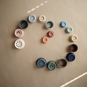 mushie Stacking Cups Toy 8 pcs | Made in Denmark (Forest)