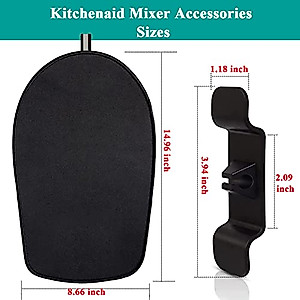 Mixer Slider Mat with 2 Cord Organizers for Stand Mixer, Kitchen Aid Mixers Accessories and Attachments, Mixer Mover Sliding Mat Pad for Countertop Appliances