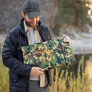 Arcturus XL Survival Tarp - Insulated Reflective Thermal Camping Tarp - 8.5' x 12' (Woodland Camo)