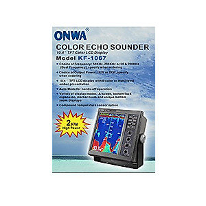 ONWA KF-1067: 10.4-inch Dual Frequency Fish Finder (1 KW (Dual) w/Transducer)