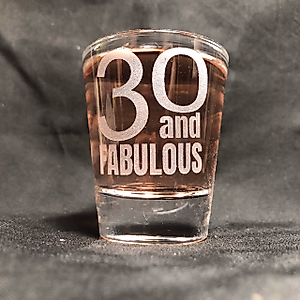 Alankathy Mugs Shot glass for birthday and fabulous sexy lady ladies mom mother girl friend co worker (30 yrs old)